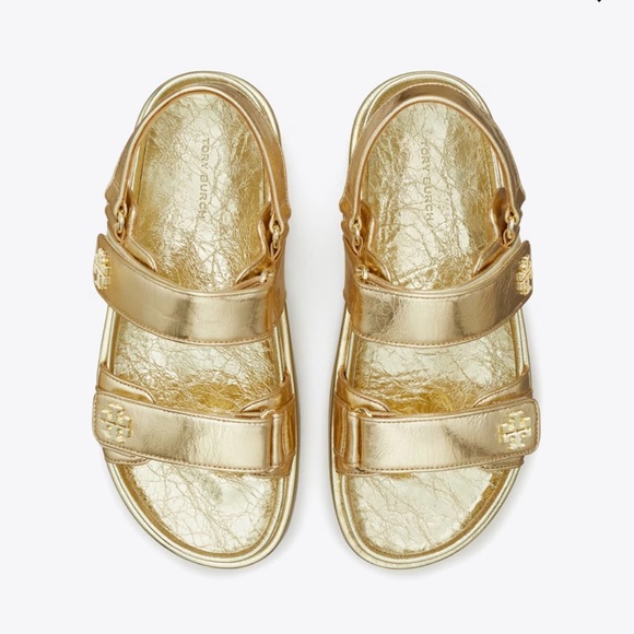 Tory Burch | Shoes | Tory Burch Gold Platform Sandals With Chunky Sole ...